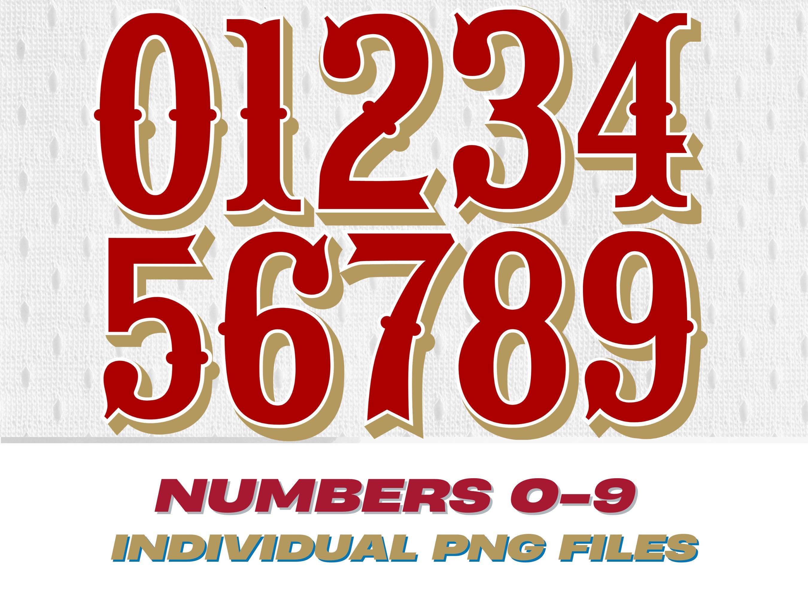 2025 San Francisco Football, Current Jersey Numbers: PNG, (digital ...