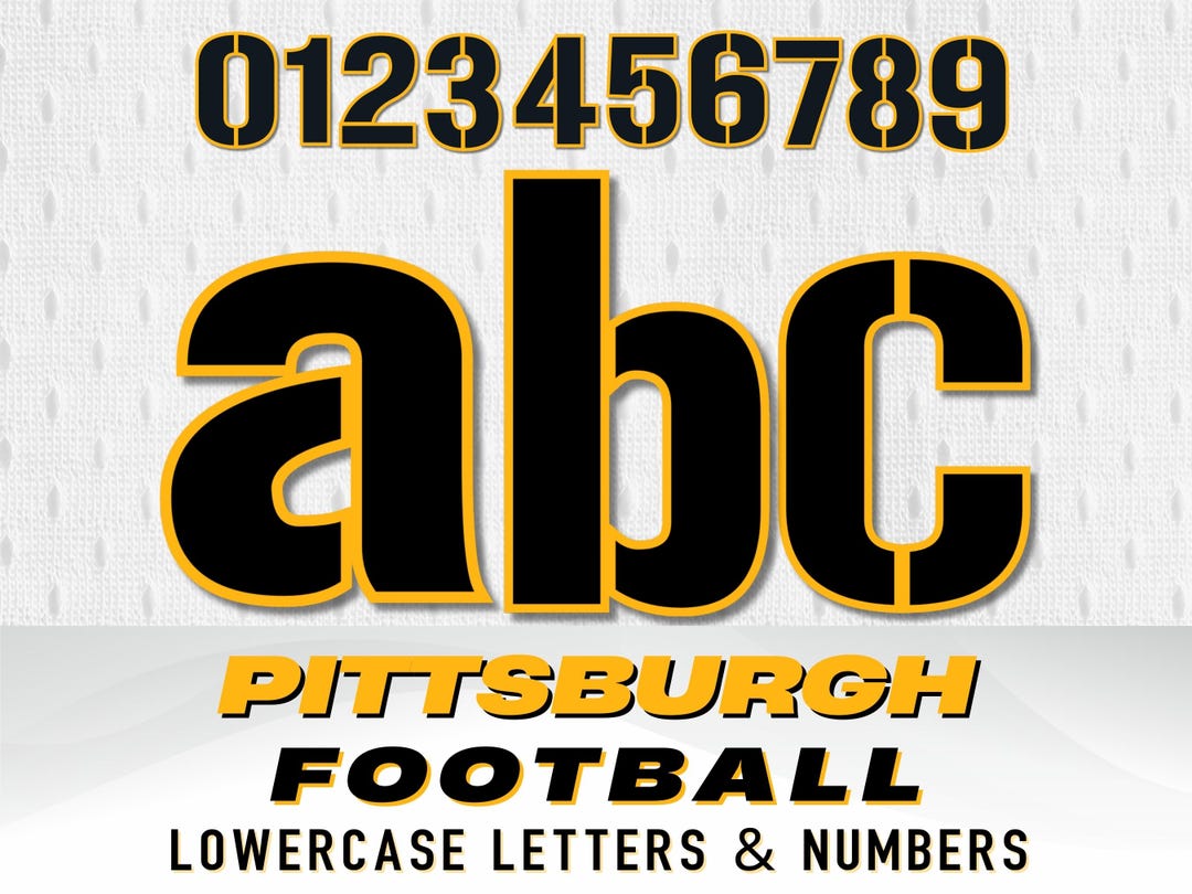 Pittsburgh Football Alphabet PNG: Black and Gold Jersey Letters ...