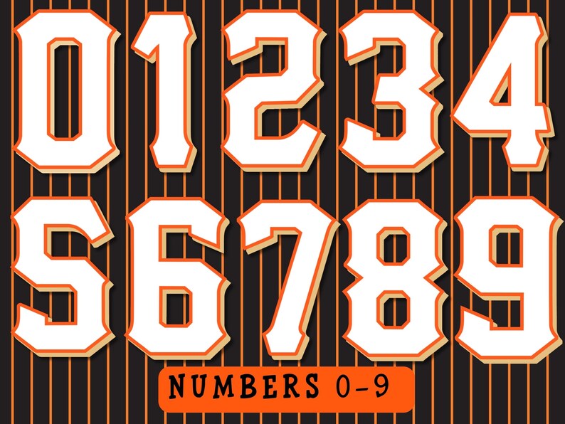 3D San Francisco Baseball Alphabet & Numbers PNG: Jersey Lettering Kit ...