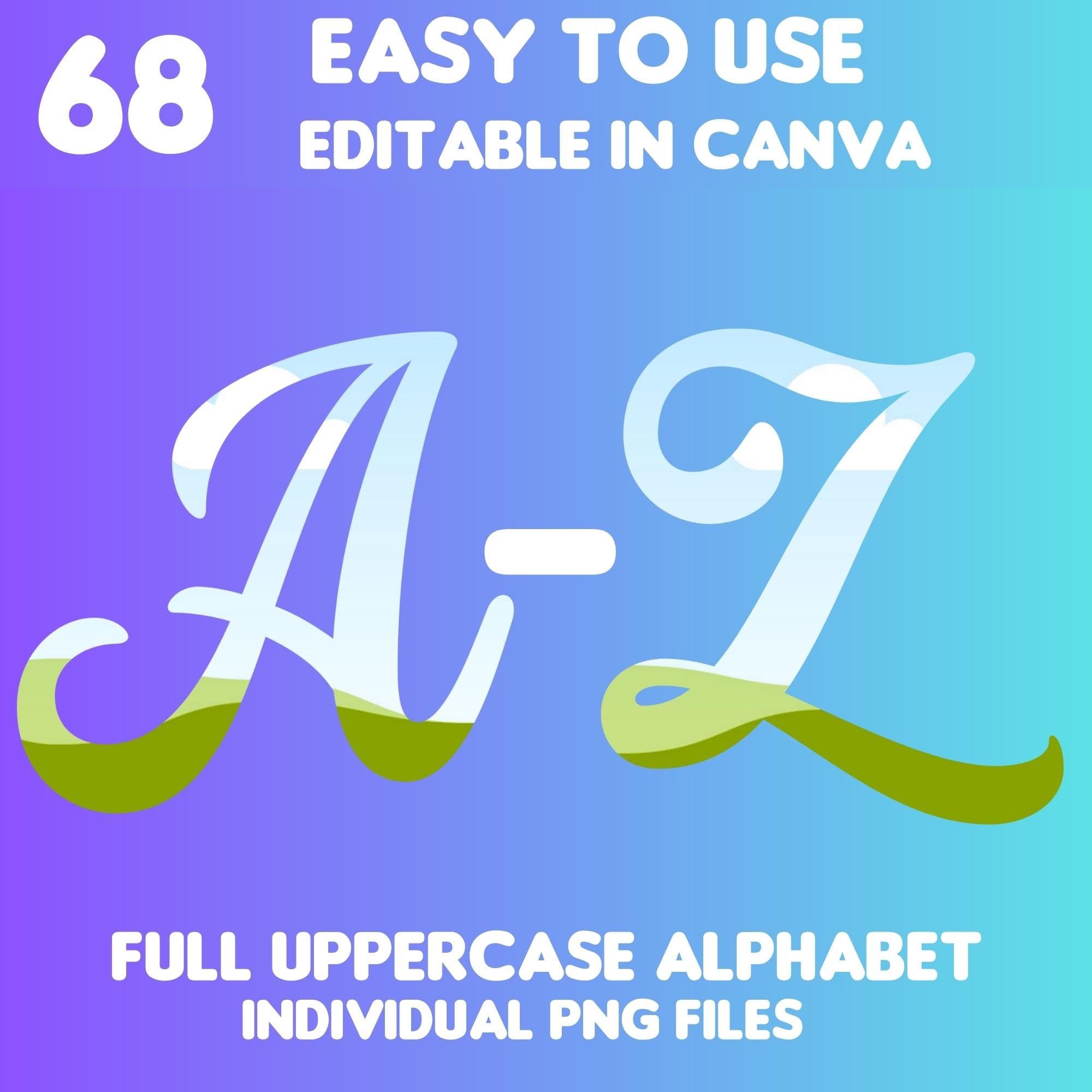 Script Letter Canva Frames Bundle: Drag & Drop Template (digital ...
