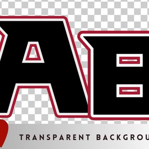 Atlanta Football Alphabet & Numbers Set: PNG Sports Font (digital ...