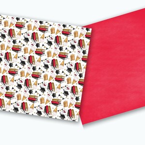 Red, Black & Gold Graduation Seamless Patterns (digital Paper) - Etsy