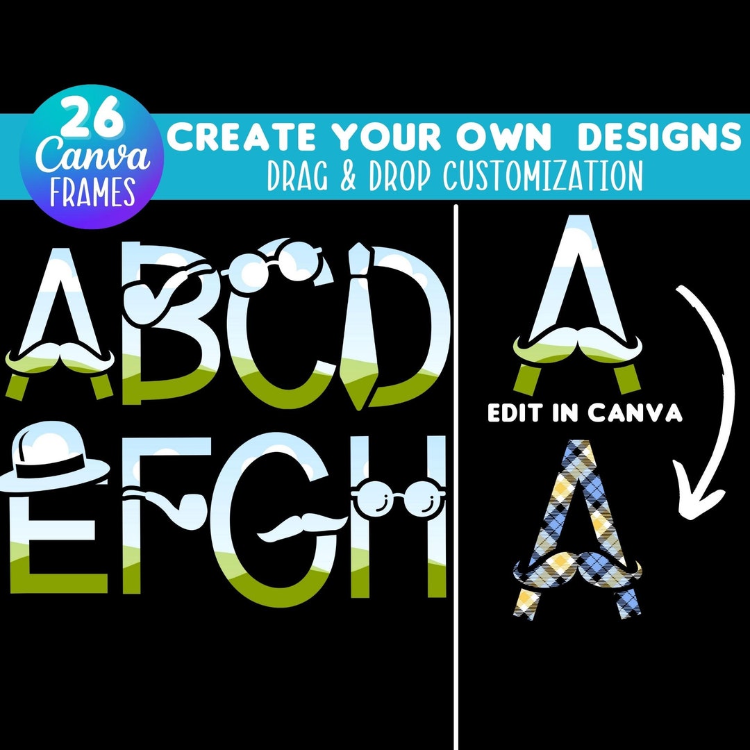 Father's Day Canva Frame Bundle, Template Design Bundle, Drag and Drop ...