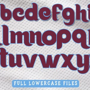 Retro Philadelphia Baseball Alphabet & Numbers, Baseball Jersey Letters ...