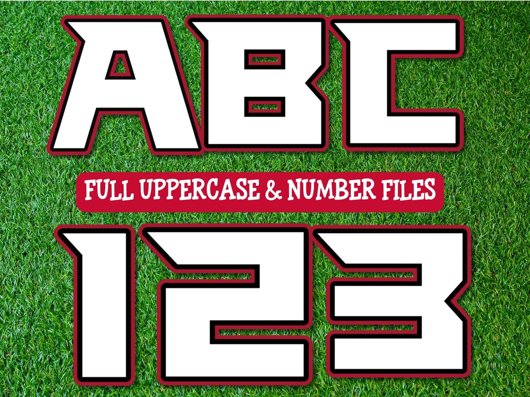 Atlanta Football Alphabet & Numbers Set PNG, Scrapbooking Letters ...