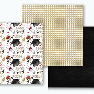 Red, Black & Gold Graduation Seamless Patterns (digital Paper) - Etsy