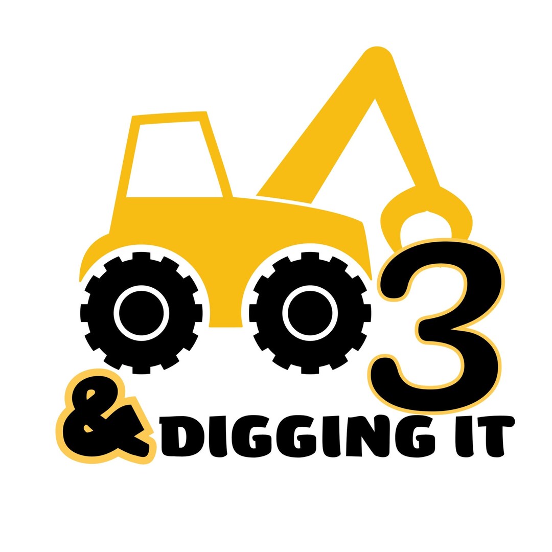 Construction Third Birthday PNG Sublimation Design for Iron on ...