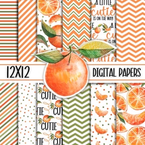 Little Cutie Baby Shower Digital Paper – 12x12 Scrapbook (digital ...