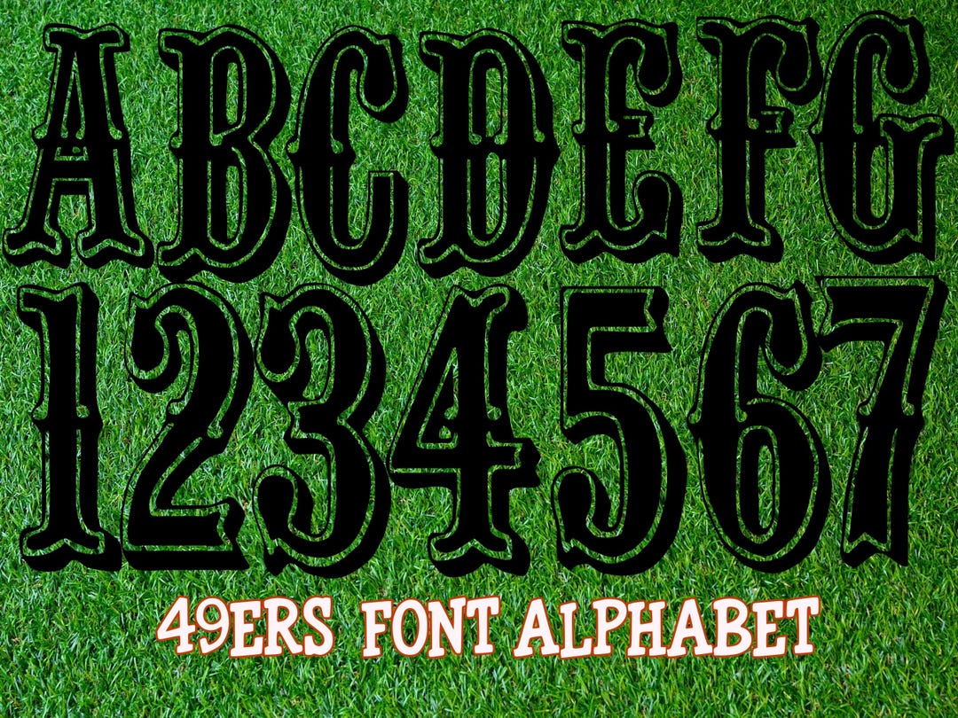 San Francisco Alphabet & Numbers PNG, Letters, Quentin Caps Font Alphabet, Sports Font Football ...