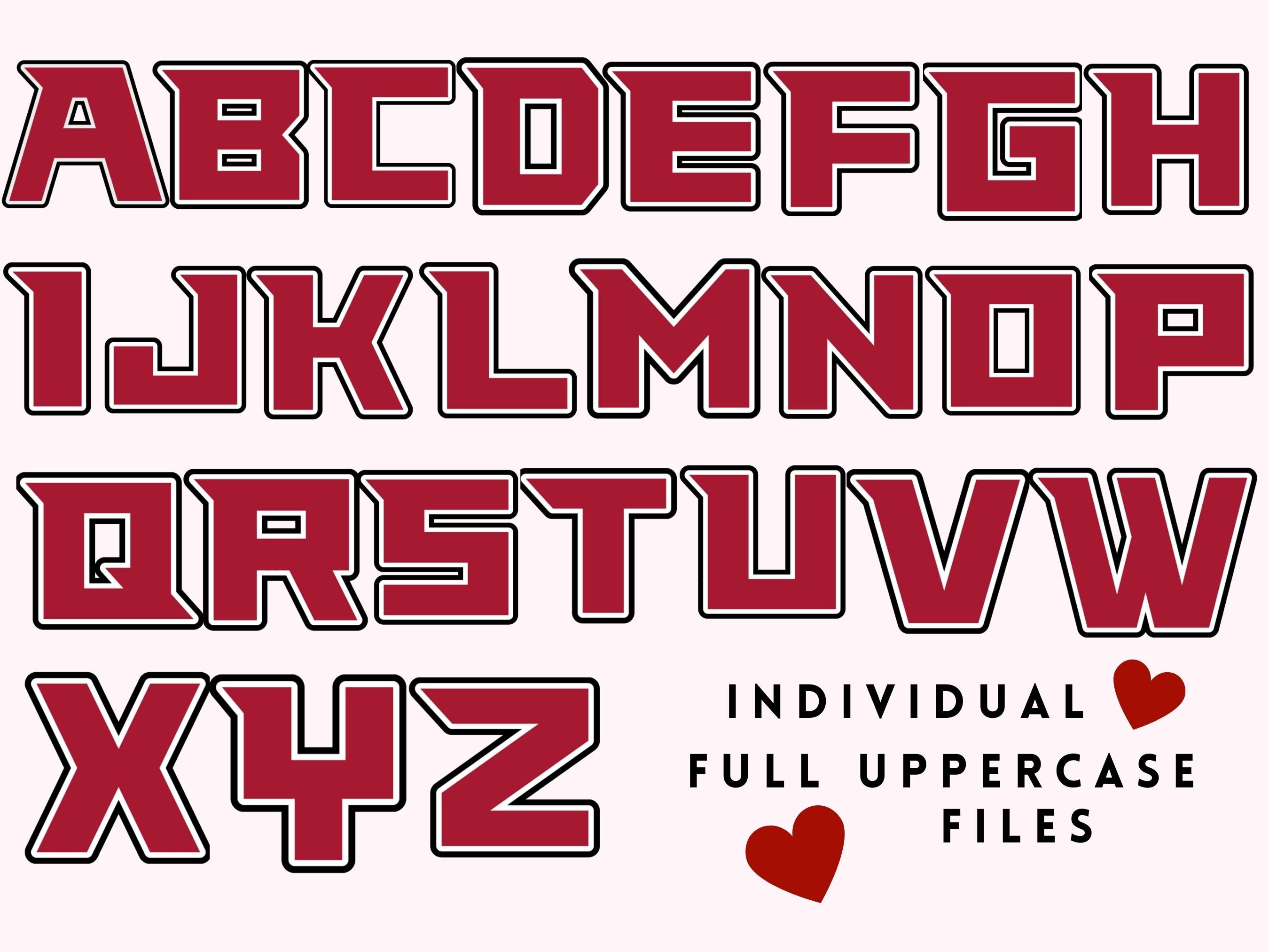 Atlanta Football Alphabet & Numbers PNG Set: Scrapbooking Letters ...