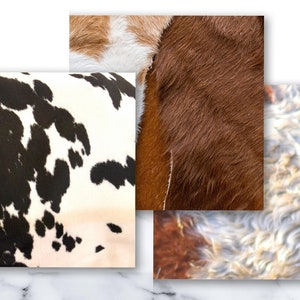 Cowhide Backgrounds Digital Paper - High Resolution - 12x12 ...