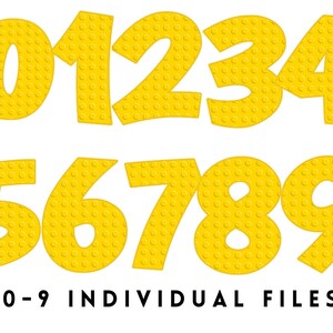 BUILDING BLOCKS Alphabet & Numbers Set PNG Scrapbooking, Crafting, Iron ...