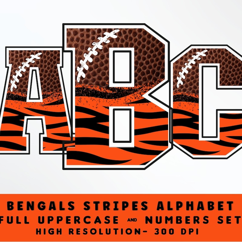 Bengals Letters Svg - Etsy