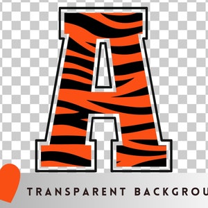 Bengals Stripes Alphabet & Numbers PNG: Sports Font (digital Download ...