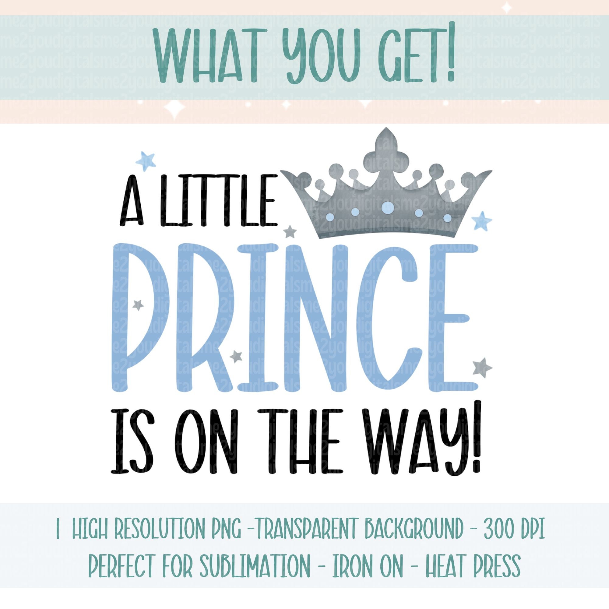 Little Prince on the Way Iron on Transfer PNG Print on - Etsy