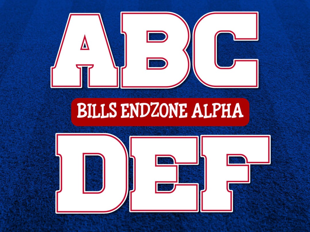 New York Football End Zone Letters, Football Letters PNG, Endzone Font ...