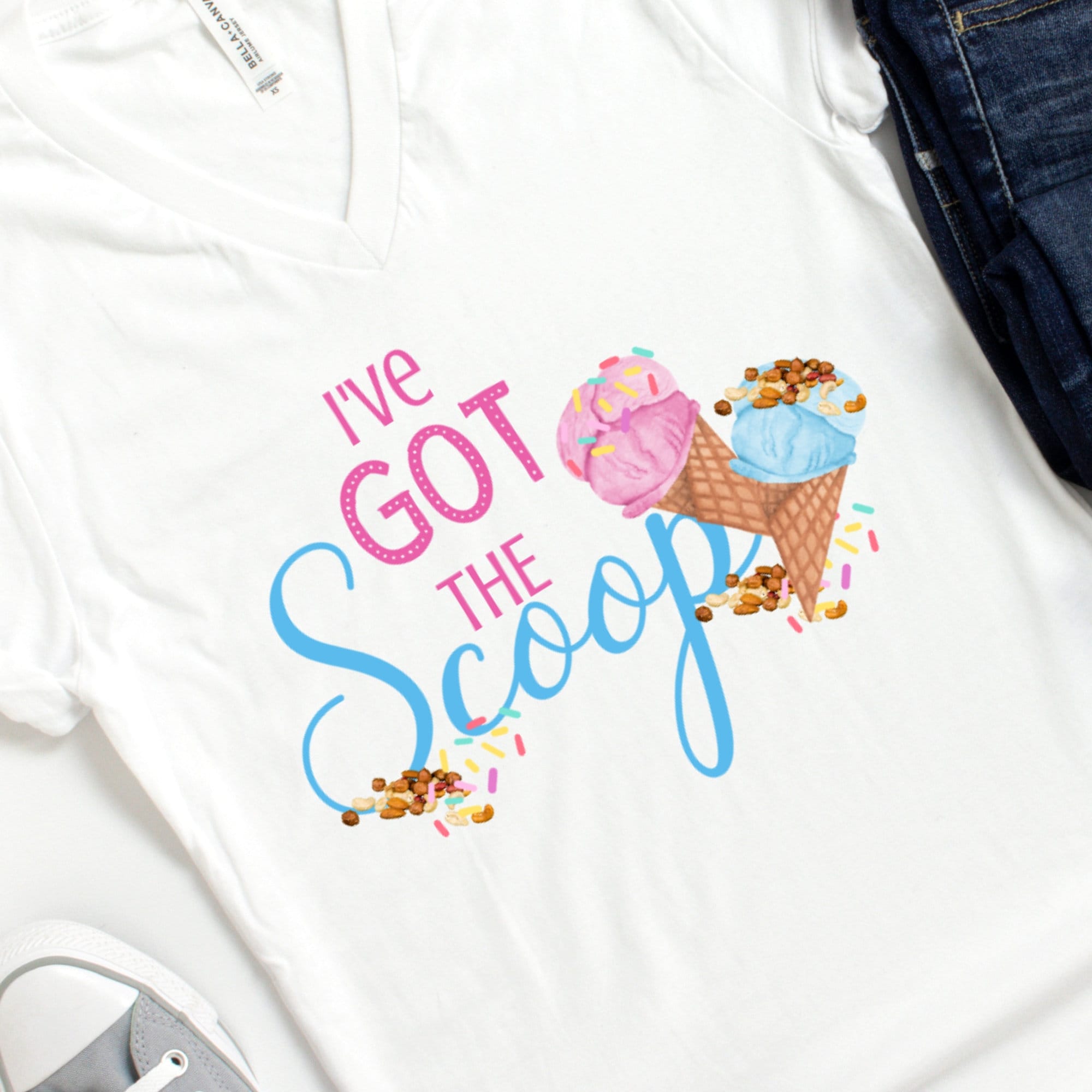 What's the Scoop Gender Reveal PNG Sublimation Design for - Etsy