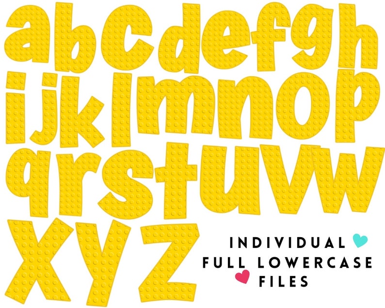 BUILDING BLOCKS Alphabet & Numbers Set PNG Scrapbooking - Etsy