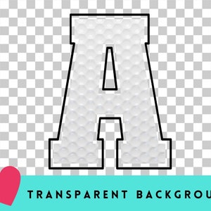 Golf Ball Sports Font Alphabet & Numbers Set PNG, Scrapbooking Letters ...