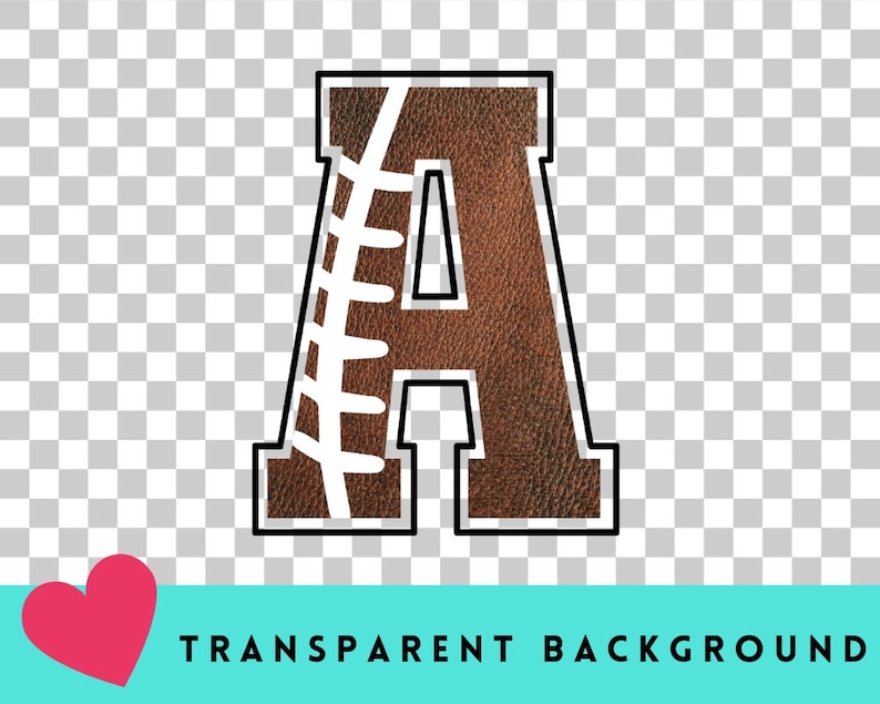 Football Letters & Numbers PNG: Sports Font Alpha Set (digital Download ...