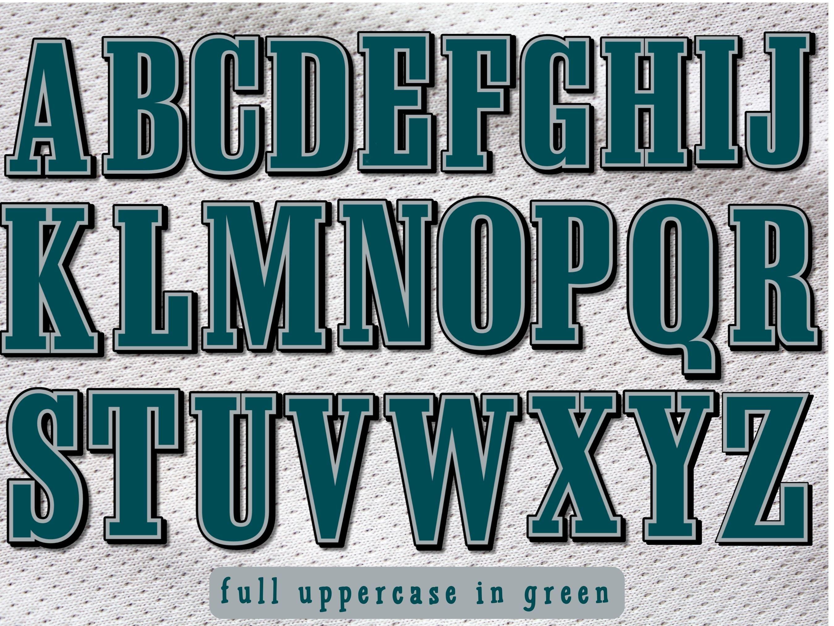 Philadelphia Eagles Font: Football Jersey Letters PNG (digital Download ...