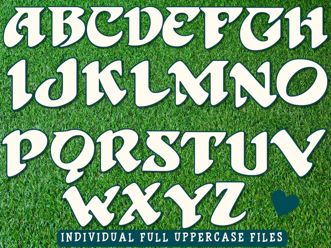 Retro Philadelphia Football Alphabet and Numbers, Football Letters PNG ...