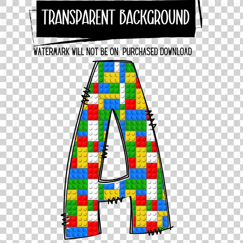 Building Blocks Doodle Alphabet & Numbers Set PNG - Etsy