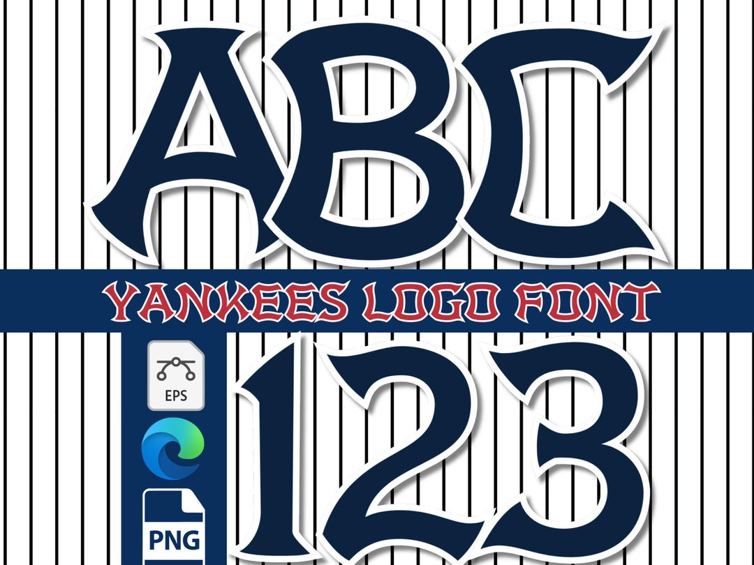 New York Baseball Alphabet & Numbers PNG, SVG, EPS, Baseball Jersey ...