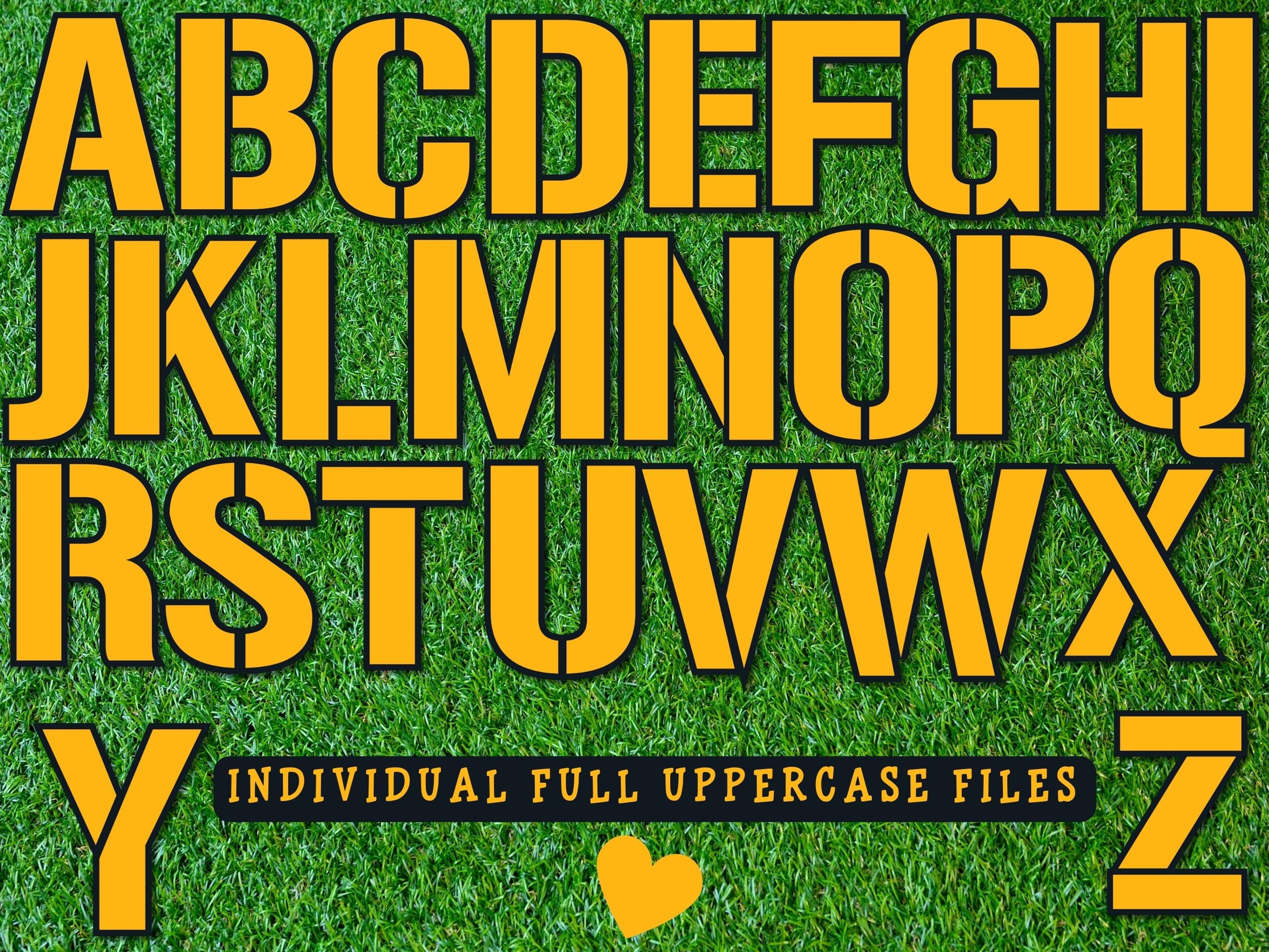 Pittsburgh Football Alphabet PNG: Black and Gold Jersey Letters ...