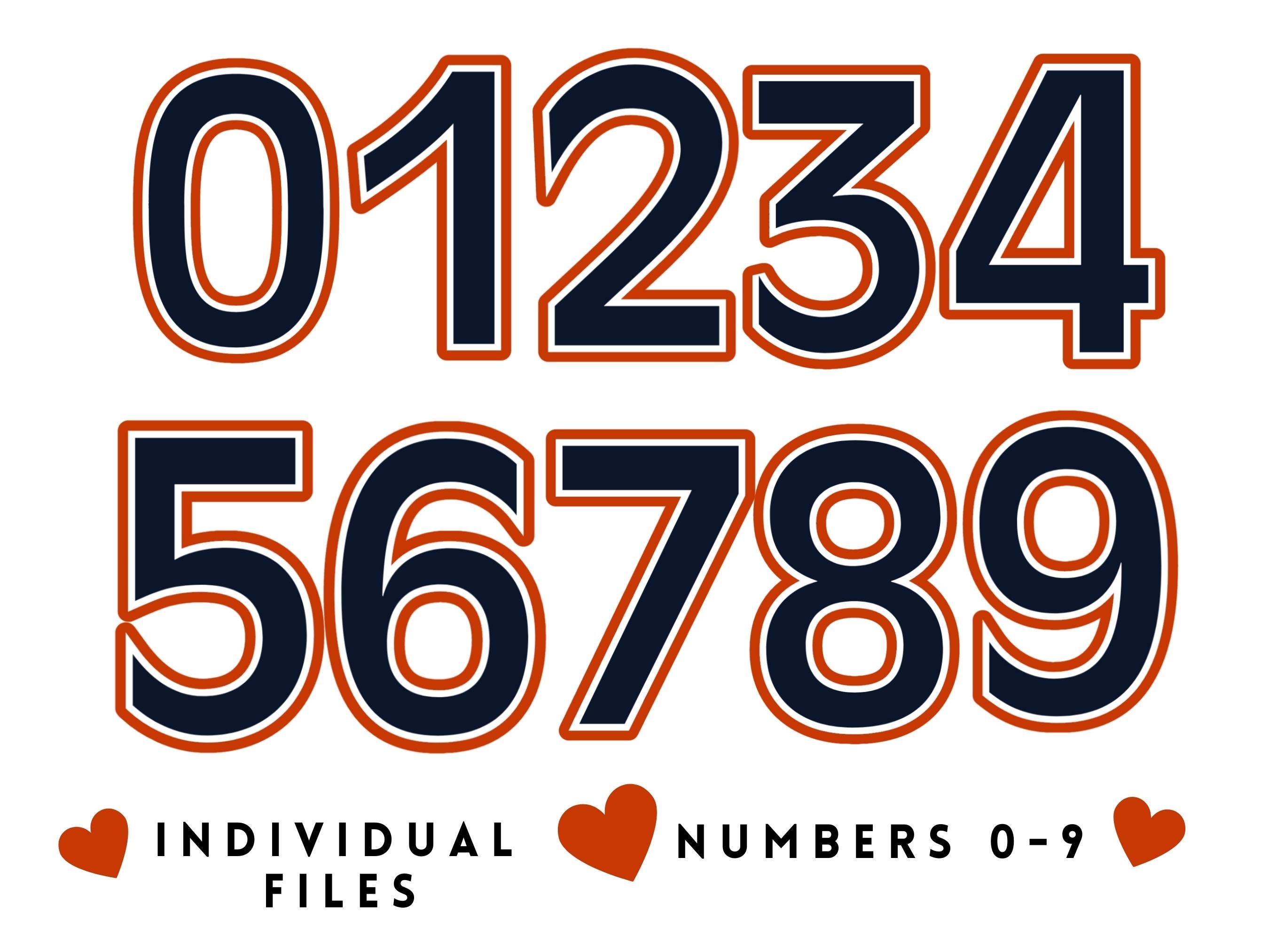 Chicago Football Alphabet & Numbers PNG: Sports Lettering Kit (digital ...