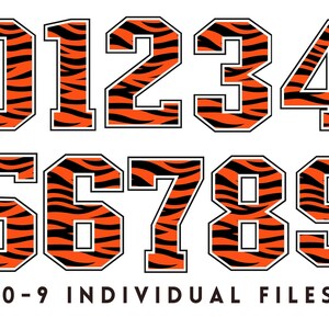 BENGALS STRIPES Alphabet & Numbers Set PNG - Scrapbooking Letters ...