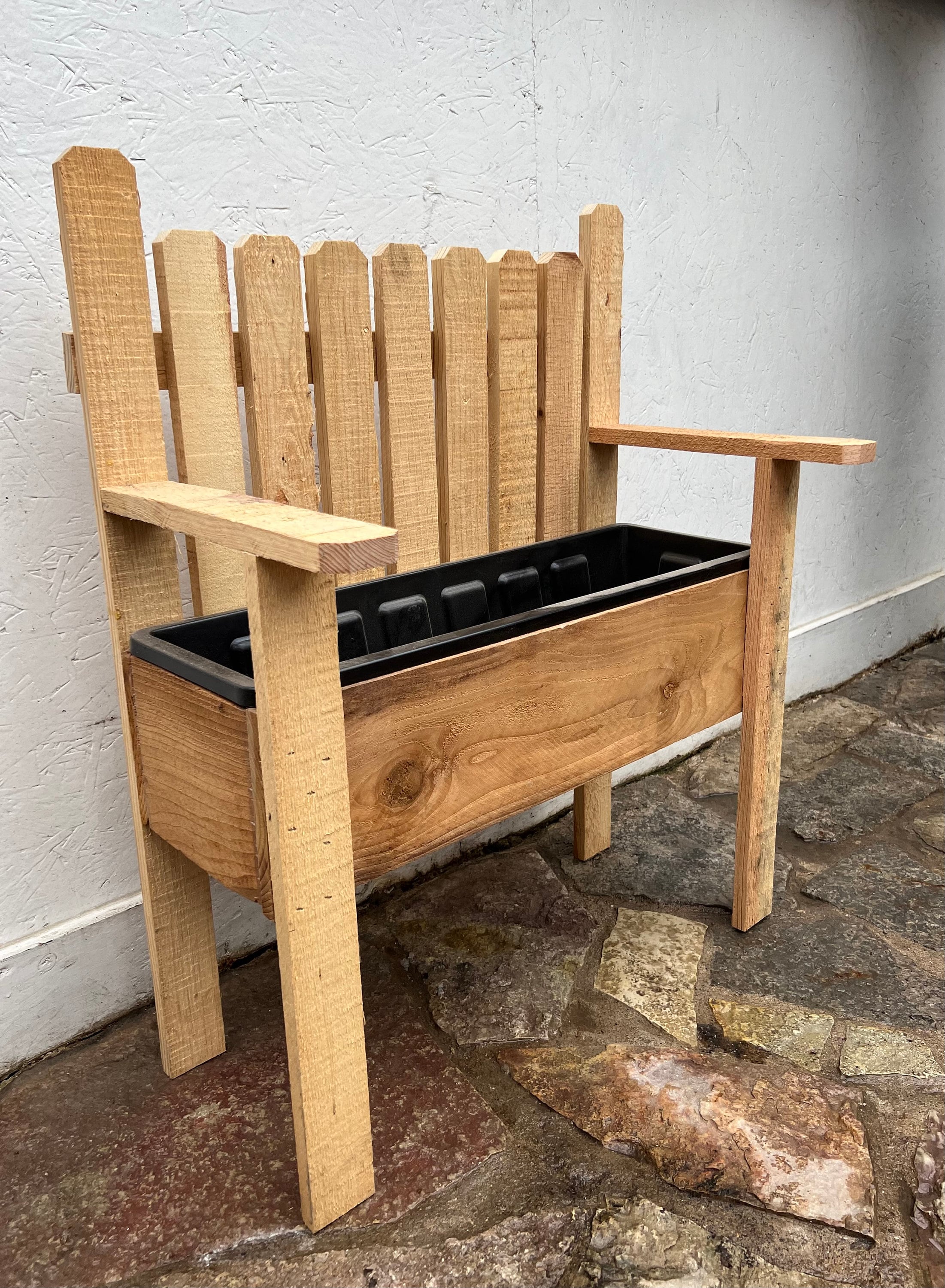 Decorative Picket Garden Planter Bench - Etsy