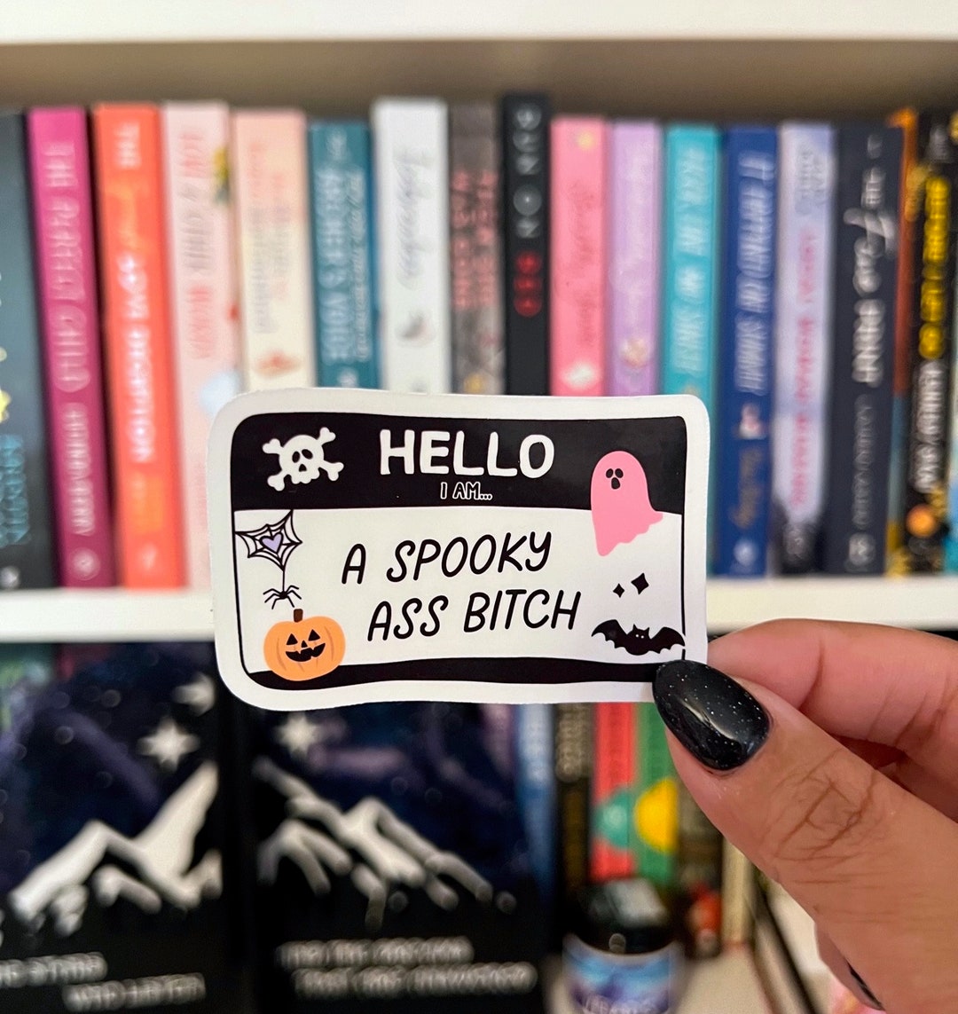 Spooky AB Name Tag Die Cut Bookish Book Merch Book Gift Bookish Gift ...