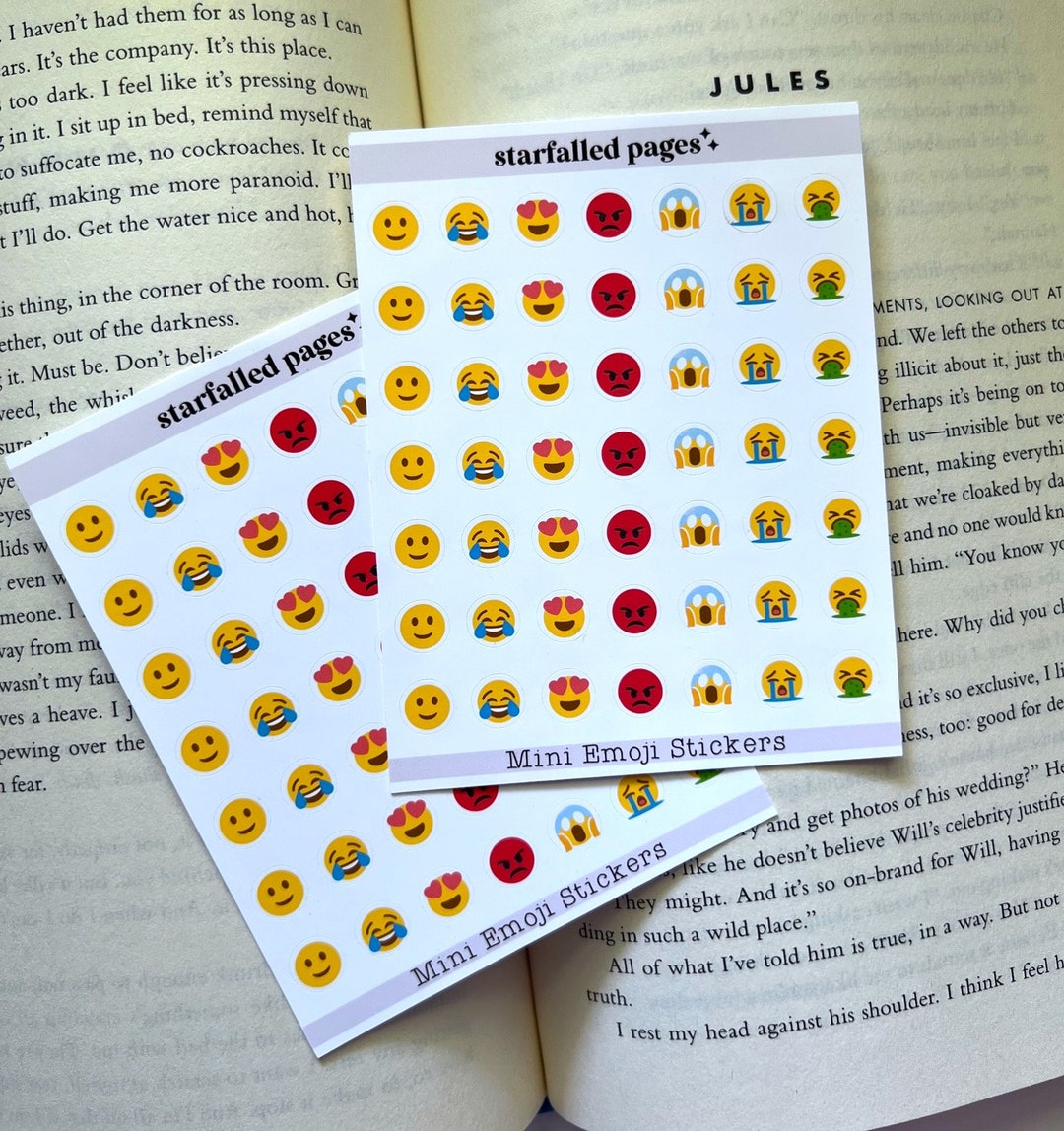 Mini Emoji Stickers / Bookish Stickers, Annotation Products, Reading ...