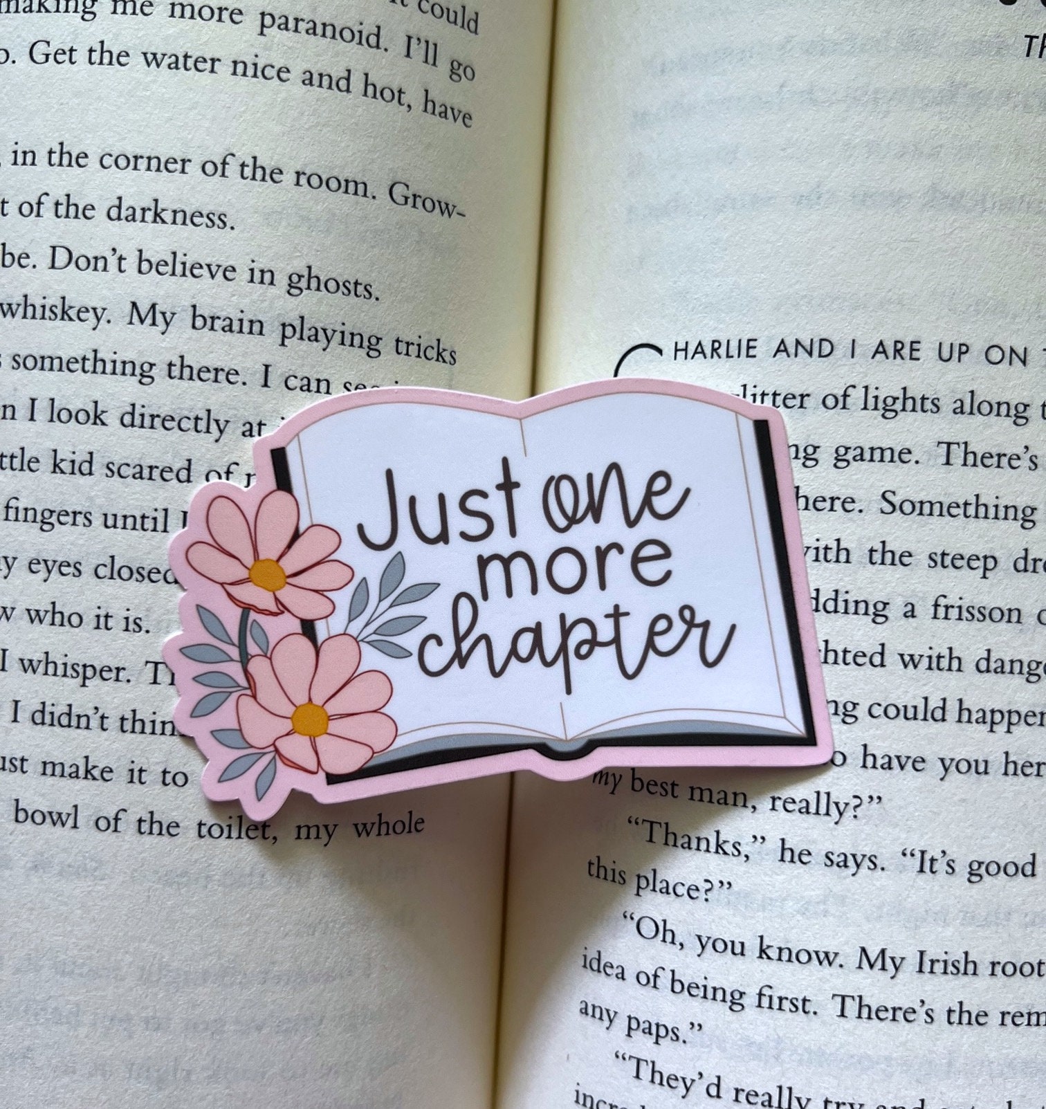 One More Chapter DIE CUT Sticker / Bookish Stickers, Annotation ...
