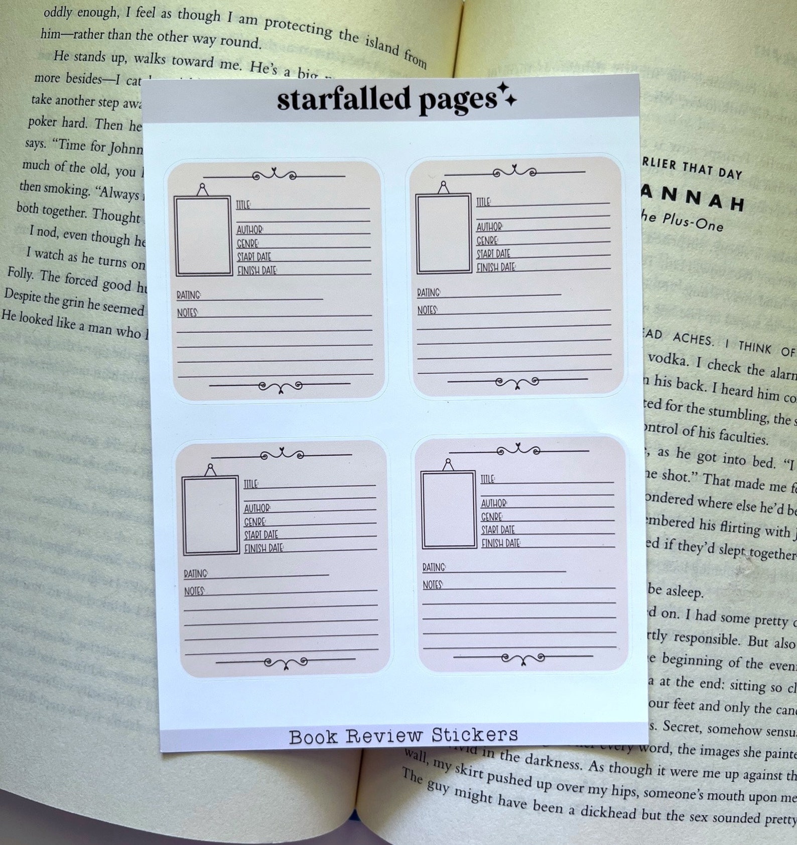 Book Review Stickers / Bookish Stickers, Annotation Products, Reading ...