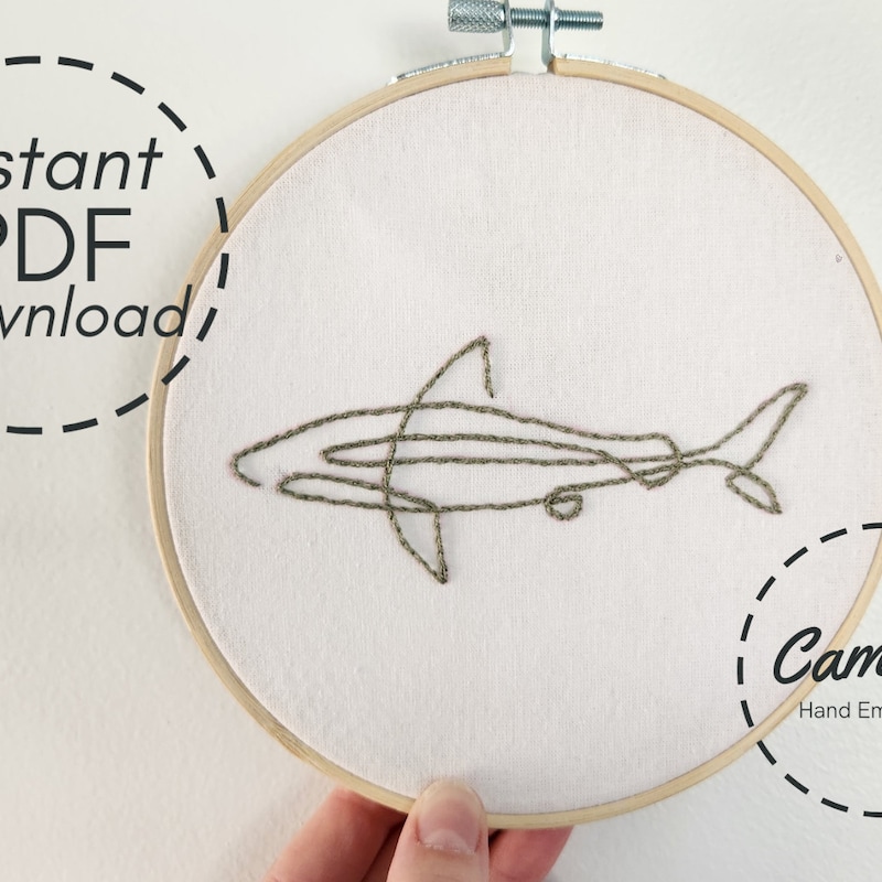 Jaws Embroidery - Etsy