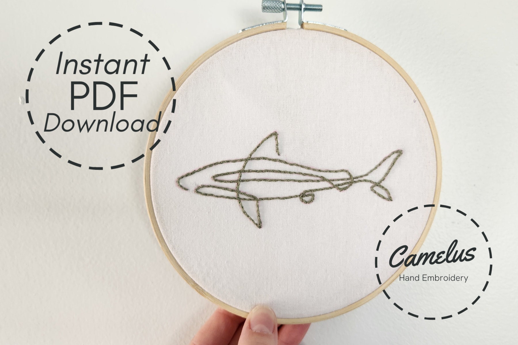 Shark Hand Embroidery Pattern - Etsy