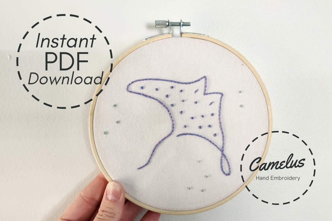 Stingray Hand Embroidery Pattern - Etsy