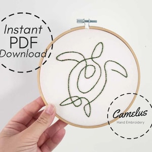 Sea Turtle Hand Embroidery Pattern - Etsy