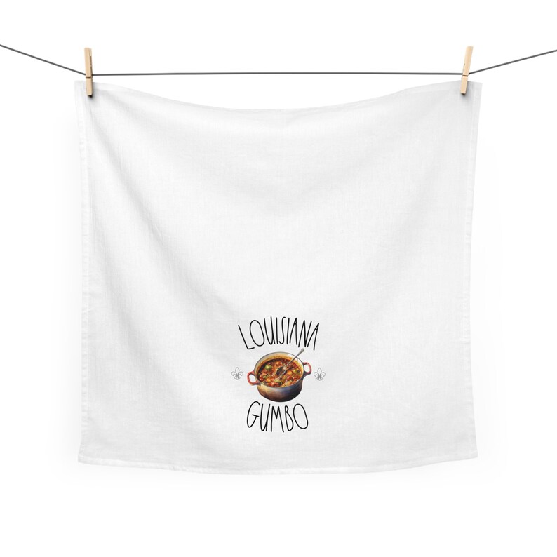 Louisiana Gumbo Tea Towel, Kitchen Towel, New Orleans Gift, Wedding ...