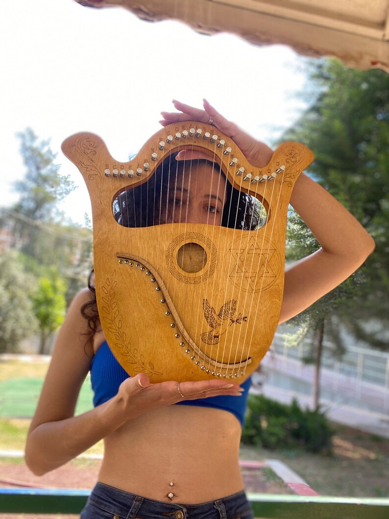 24 String Mega Size Jewish Lyre Harp King David Lyre Harp - Etsy