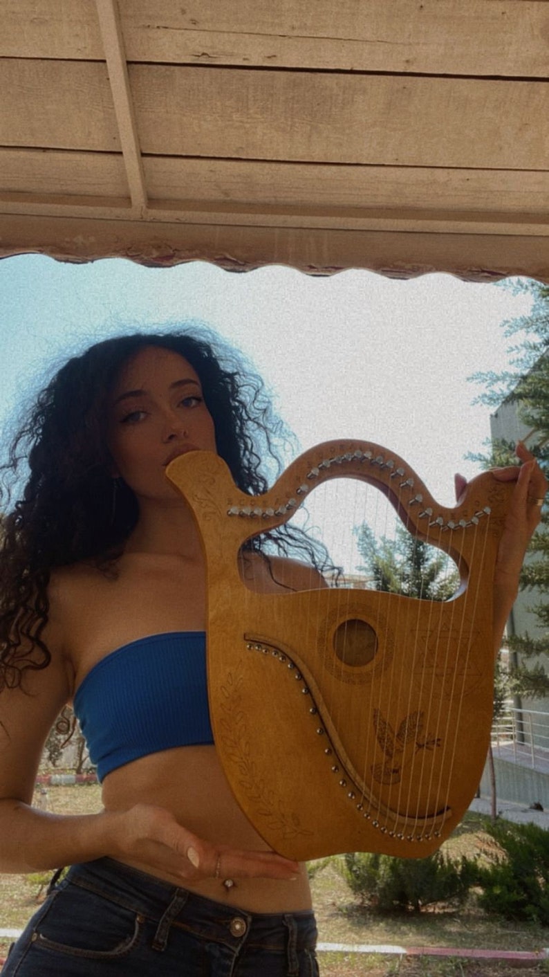 24 String Mega Size Jewish Lyre Harp King David Lyre Harp - Etsy