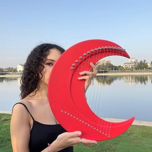 18 String Mega MOON LYRE ARP Professional Instrument Gift, Instruments ...