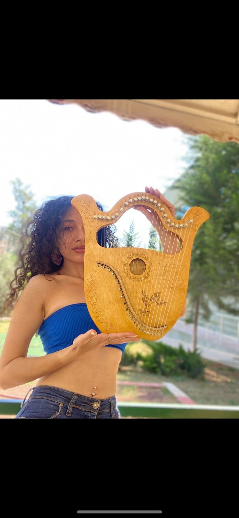 24 String Mega Size Jewish Lyre Harp King David Lyre Harp - Etsy