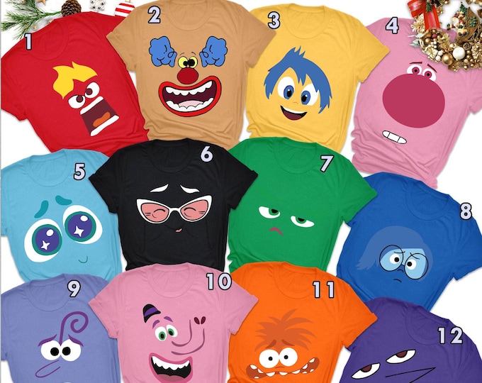 Inside Out 2 DTF Transfer, Custom Character Inside Out 2 DTF, Inside ...