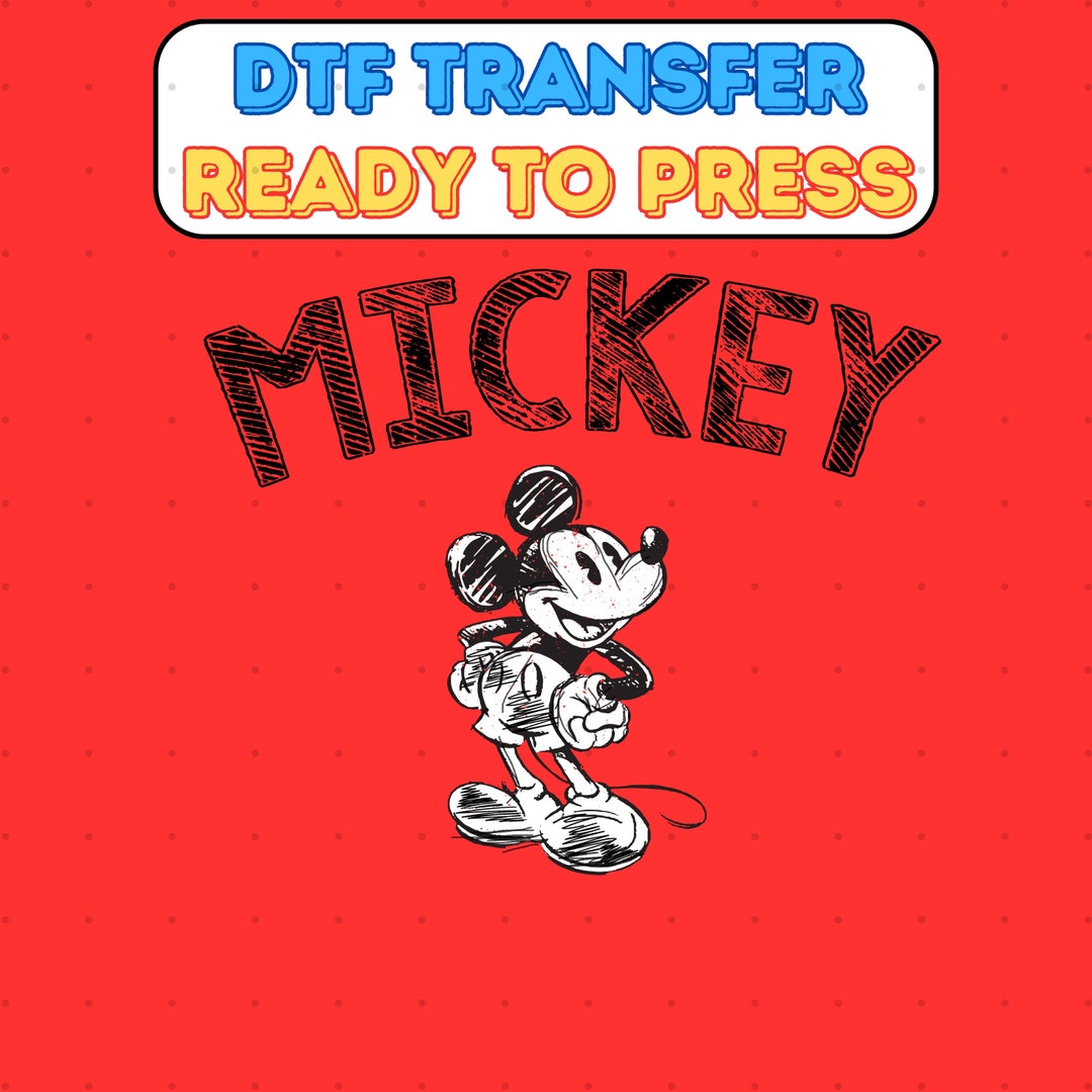Mickey Mouse Vacation DTF, Disney Mickey Mouse Trip DTF Transfer ...
