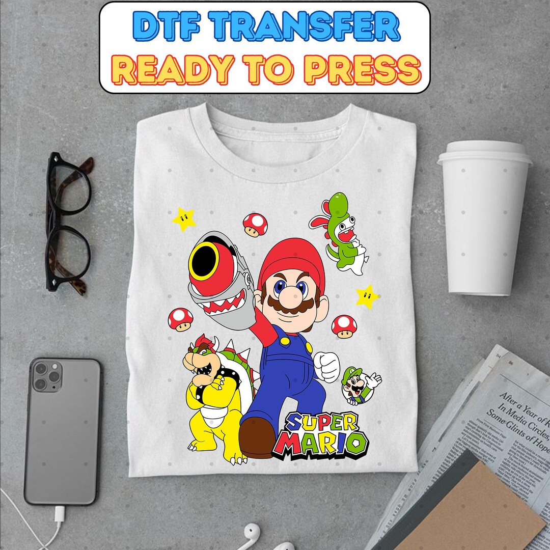 Super Mario Family DTF Transfer: Ready to Press - Etsy