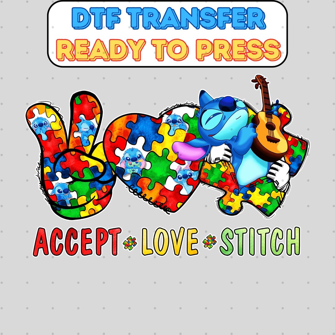 Lilo and Stitch DTF Transfer Ready to Press, Lilo and Stitch DTF ...