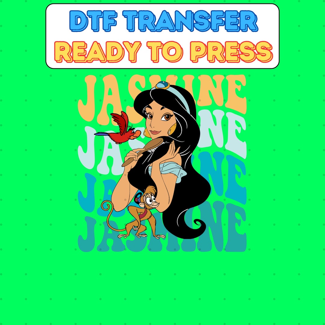 Princess Jasmine Heat DTF Transfer,disney Princess Dtf,princess Ready ...